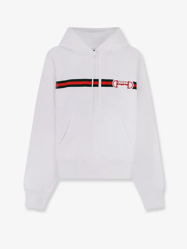 Gucci Cotton Sweatshirt With Embroidered Horsebit On The Front - Multicolor
