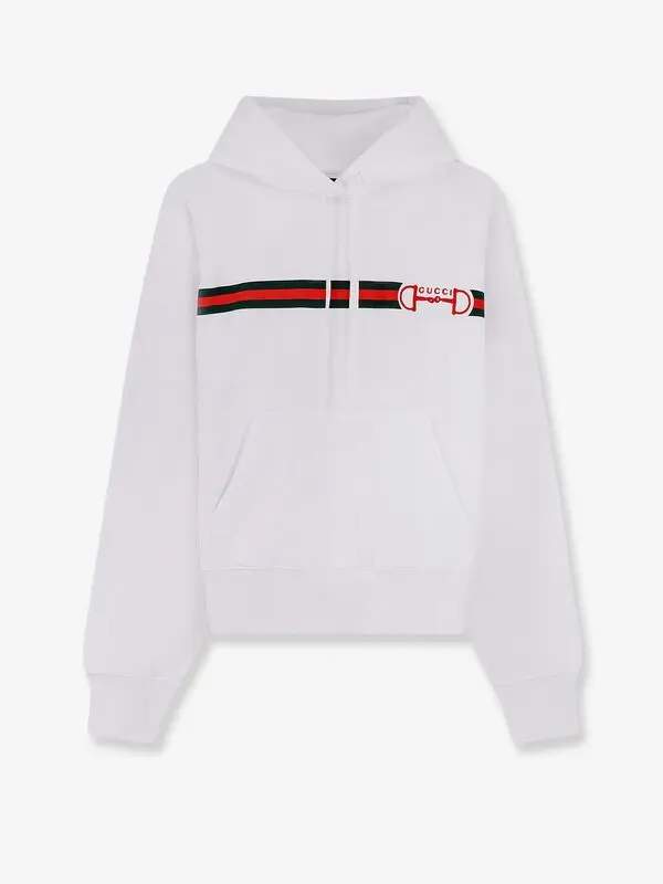 Gucci Cotton Hoodie With Embroidered Horsebit - Multicolor