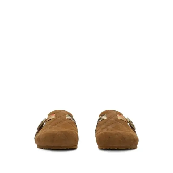 Burberry Check Pattern Slippers - Brown