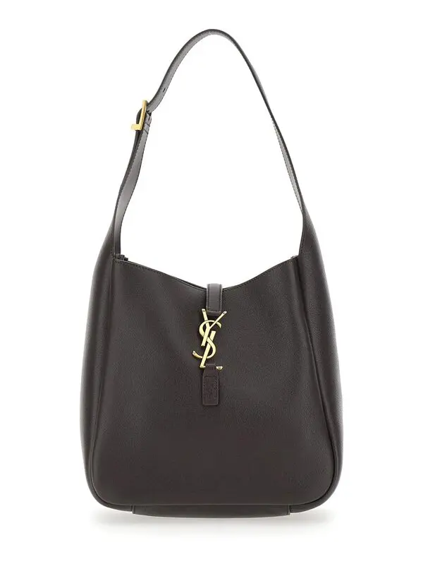 Saint Laurent Shoulder Bag 'le 5 À 7' With Adjustable Strap And Cassandre Plate On The Front In Leather For - Brown