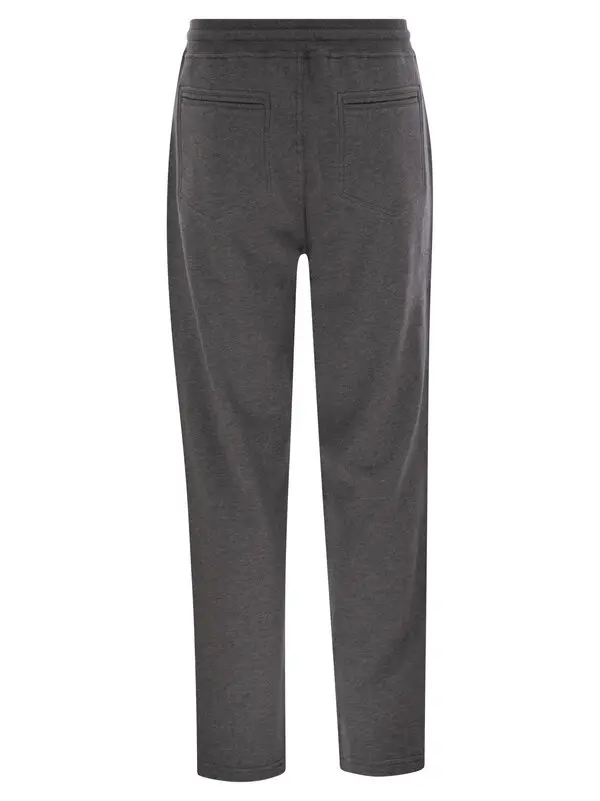Brunello Cucinelli Techno Cotton Fleece Trousers