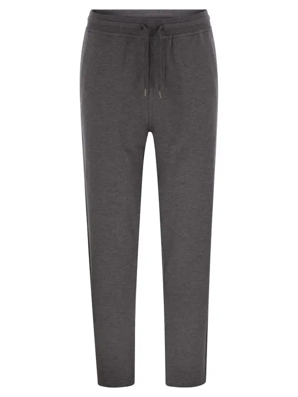 Brunello Cucinelli Techno Cotton Fleece Trousers - Multicolor