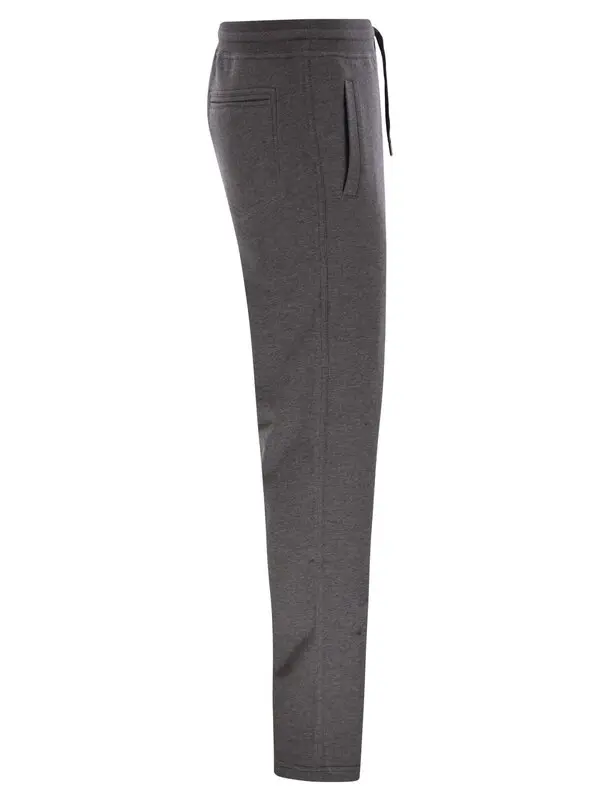 Brunello Cucinelli Techno Cotton Fleece Trousers - Multicolor
