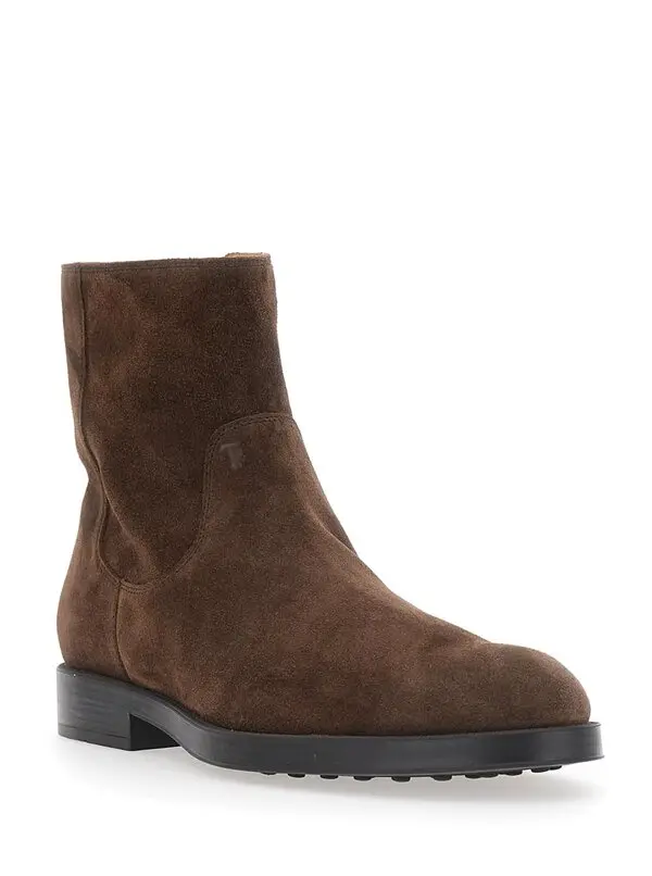 TOD'S Suede Ankle Boot - Multicolor