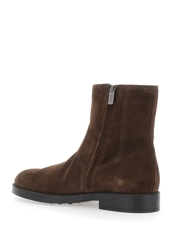 TOD'S Suede Ankle Boot - Multicolor