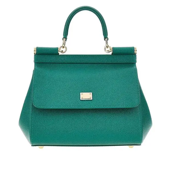 Dolce & Gabbana Dauphine Leather Medium 'sicily' Bag - Green