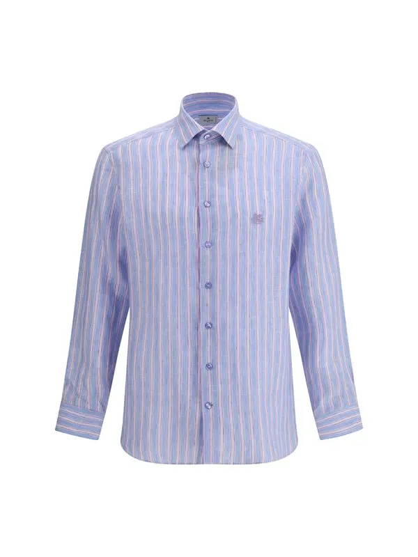 Etro Striped Linen Shirt - Multicolor