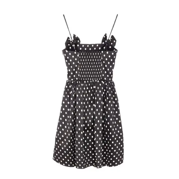 GANNI Polka Dots Satin Mini Dress
