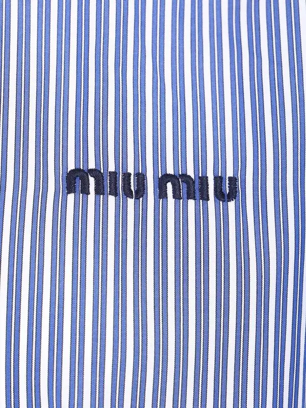 Miu Miu Poplin Shirt With Logo