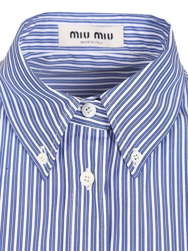Miu Miu Poplin Shirt With Logo