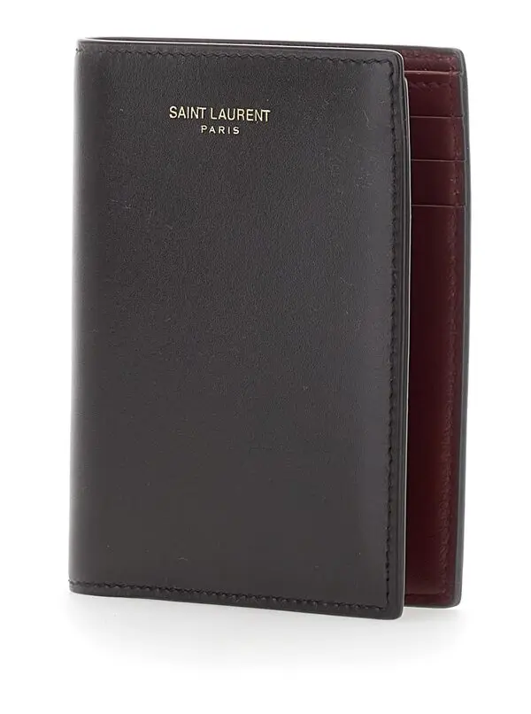 Saint Laurent Pelle Bicolor Wallet - Brown