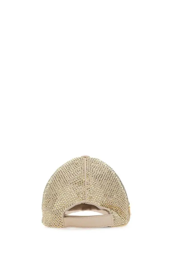 Prada Embellished Duchesse Baseball Cap - Gold