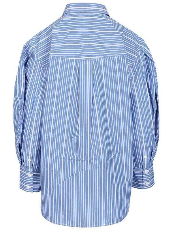 GANNI Striped Shirt - Blue