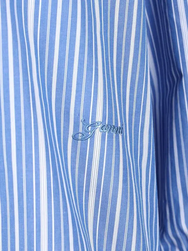 GANNI Striped Shirt - Blue