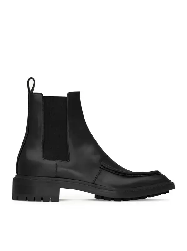 Saint Laurent Joe Smooth Leather Chelsea Boots - Black