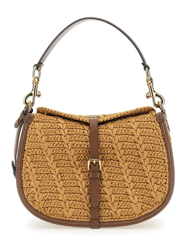 Etro Pony Medium' Beige Shoulder Bag With Adjustable And Removable Strap In Viscose - Cream