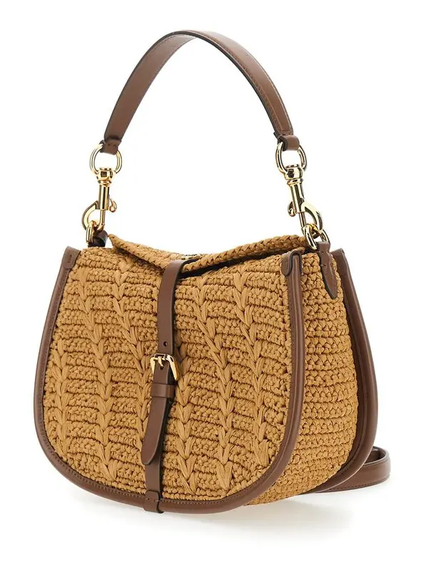 Etro Pony Medium' Beige Shoulder Bag With Adjustable And Removable Strap In Viscose - Cream