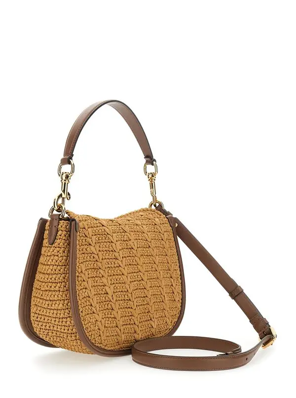 Etro Pony Medium' Beige Shoulder Bag With Adjustable And Removable Strap In Viscose - Cream