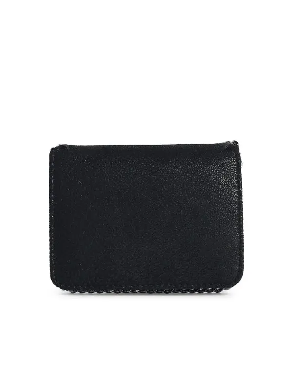 Stella McCartney Bi-fold Falabella' Wallet In 'shaggy Deer - Black