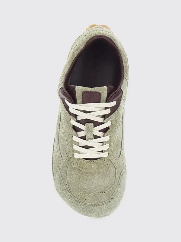 Bottega Veneta Orbit Flash Suede Sneakers - Cream