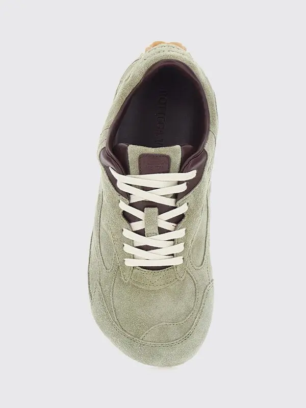 Bottega Veneta Orbit Flash Suede Sneakers - Cream
