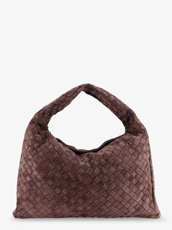 Bottega Veneta Hop Leather Shoulder Bag With Intrecciato Effect - Multicolor