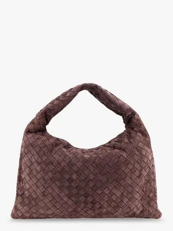 Bottega Veneta Hop Leather Shoulder Bag With Intrecciato Effect - Multicolor