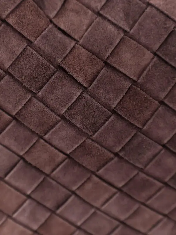 Bottega Veneta Hop Leather Shoulder Bag With Intrecciato Effect - Multicolor