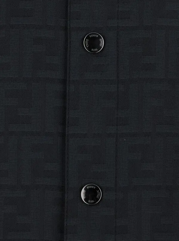 Fendi Tone On Tone Ff Motif Tech Fabric Jacket - Multicolor