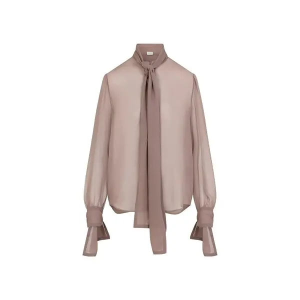 Saint Laurent Silk Shirt - Brown