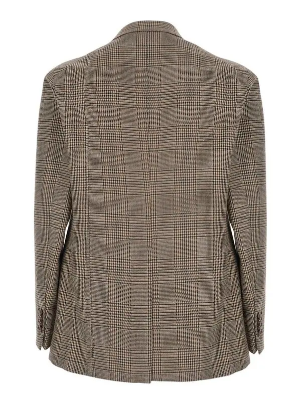 Tagliatore New York Wool Houndstooth Single-breasted Jacket - Multicolor