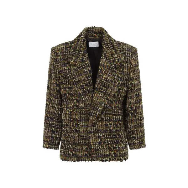 Saint Laurent Tweed Jacket - Green