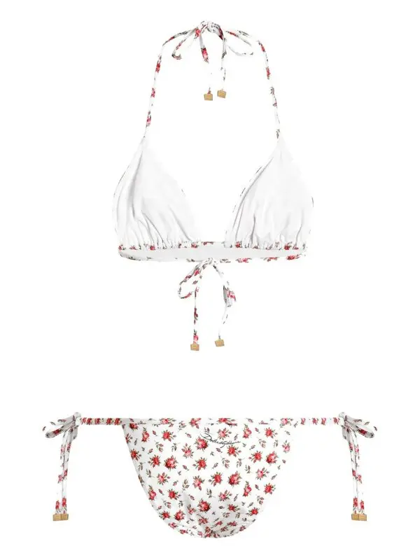 Dolce & Gabbana Roses Print Bikini Set