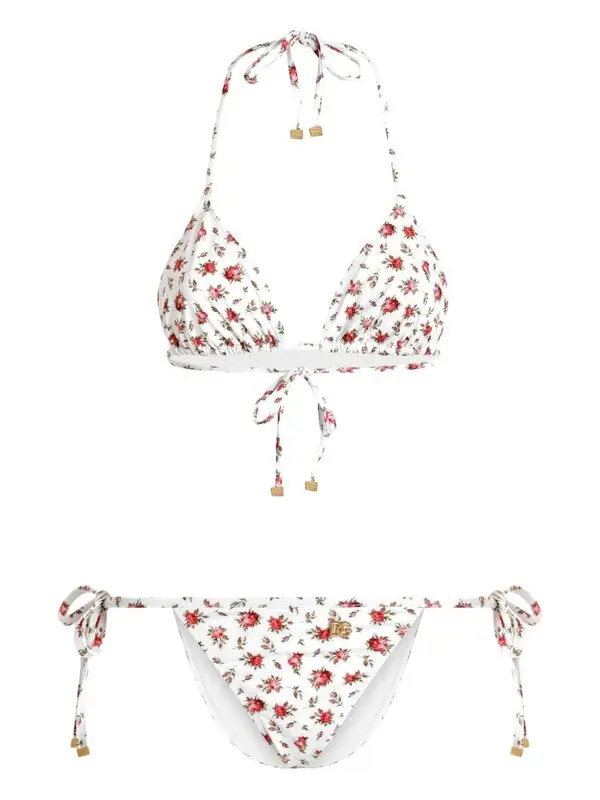 Dolce & Gabbana Roses Print Bikini Set - Multicolor