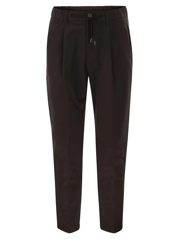 Herno Technical Fabric Drawstring Trousers - Brown
