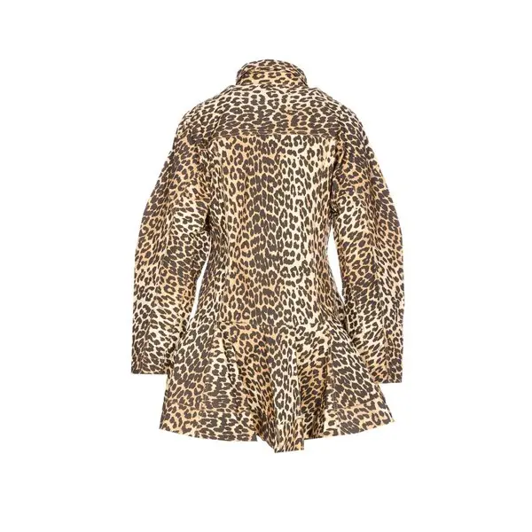 GANNI Leopard Shirt Dress