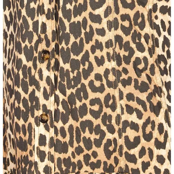 GANNI Leopard Shirt Dress