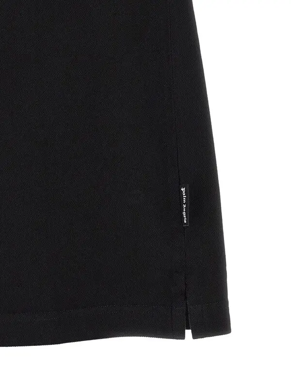 Palm Angels Logo Patch Polo Shirt - Black