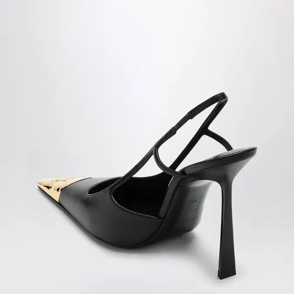 Saint Laurent Jeanne Slingback Pumps In Leather