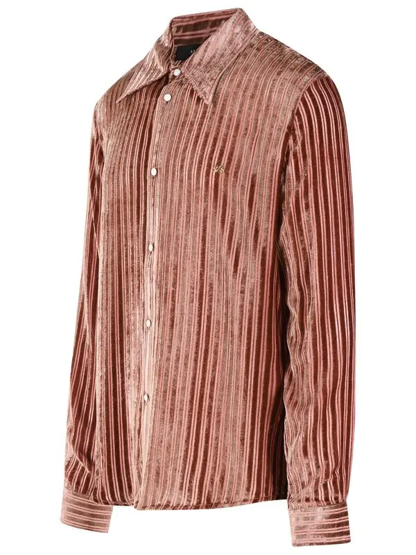 Amiri Viscose And Peach Silk Shirt