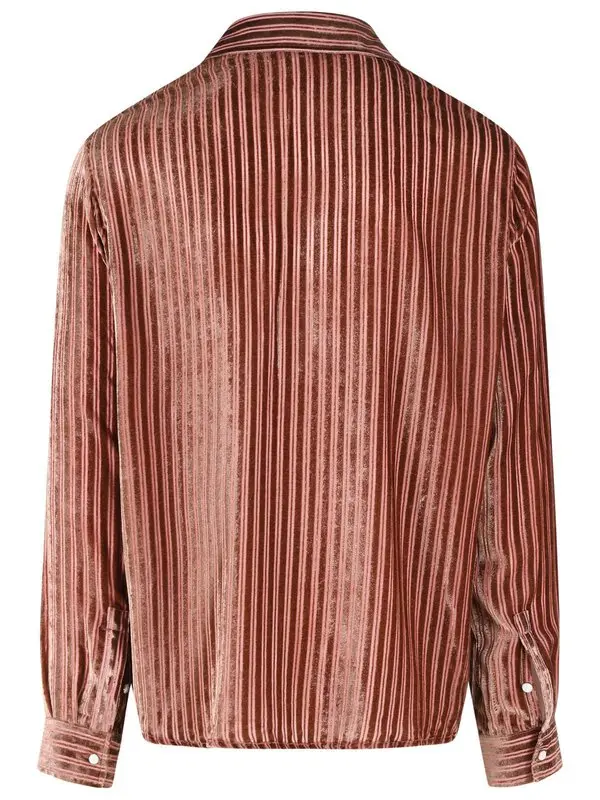 Amiri Viscose And Peach Silk Shirt