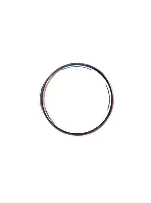 Fendi Silver Tone Ring With Lettering Engraving In Brass