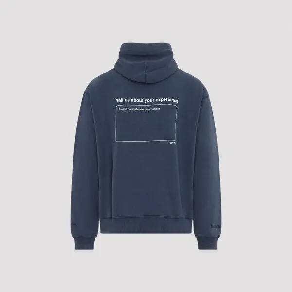 Balenciaga Oversized Cotton Fleece Hoodie - Blue
