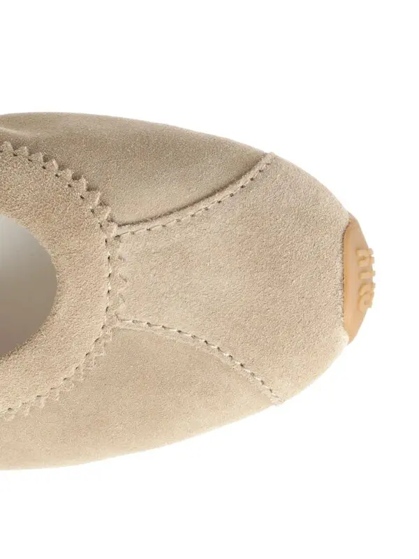 Miu Miu Plume” Suede Ballerinas