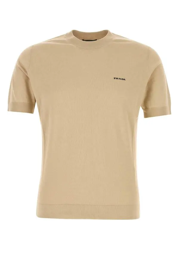 Prada Beige Cotton Sweater - Brown