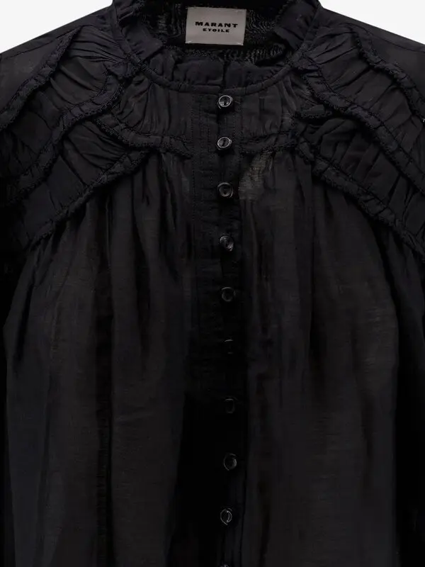 Isabel Marant Étoile Marant Christa Cotton And Viscose Shirt - Black