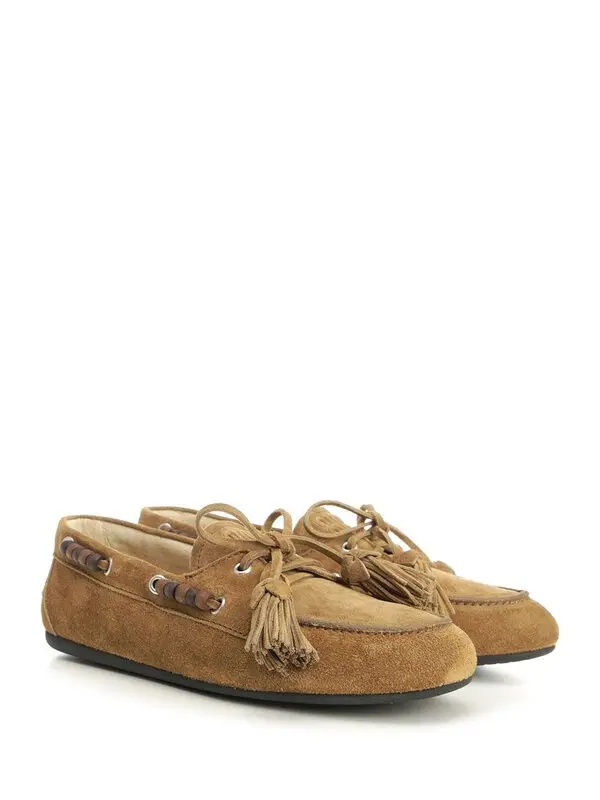 Miu Miu Deck” Suede Loafers