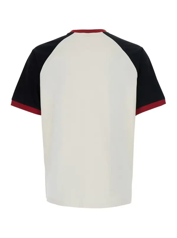 Versace Crew Neck T-shirt With Logo Lettering And Medusa Embroidery On The Front In Cotton For - Multicolor