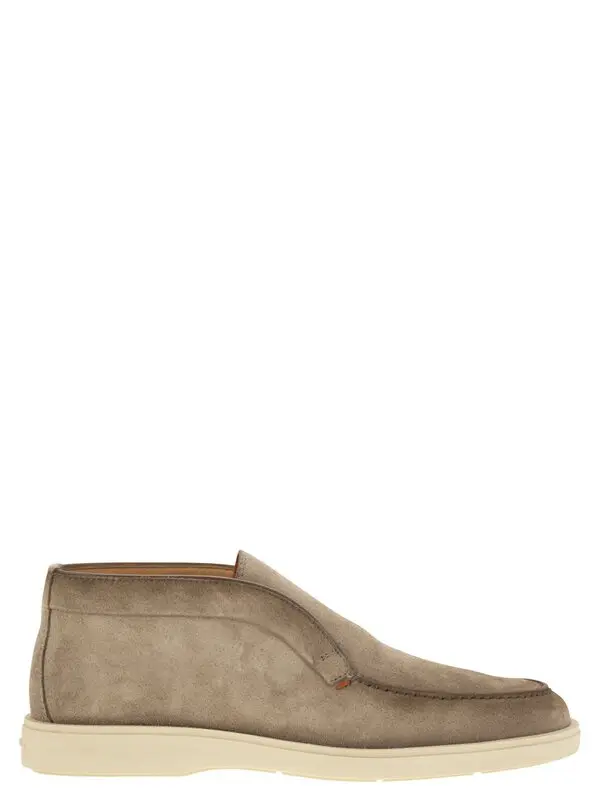 Santoni Suede Desert Boot - Cream