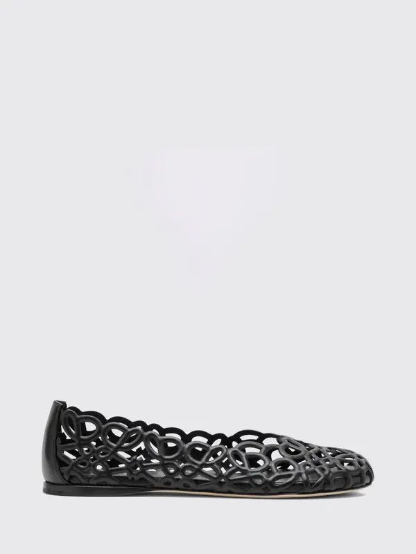 Loewe Anagram Petal Nappa Ballet Flats - Black